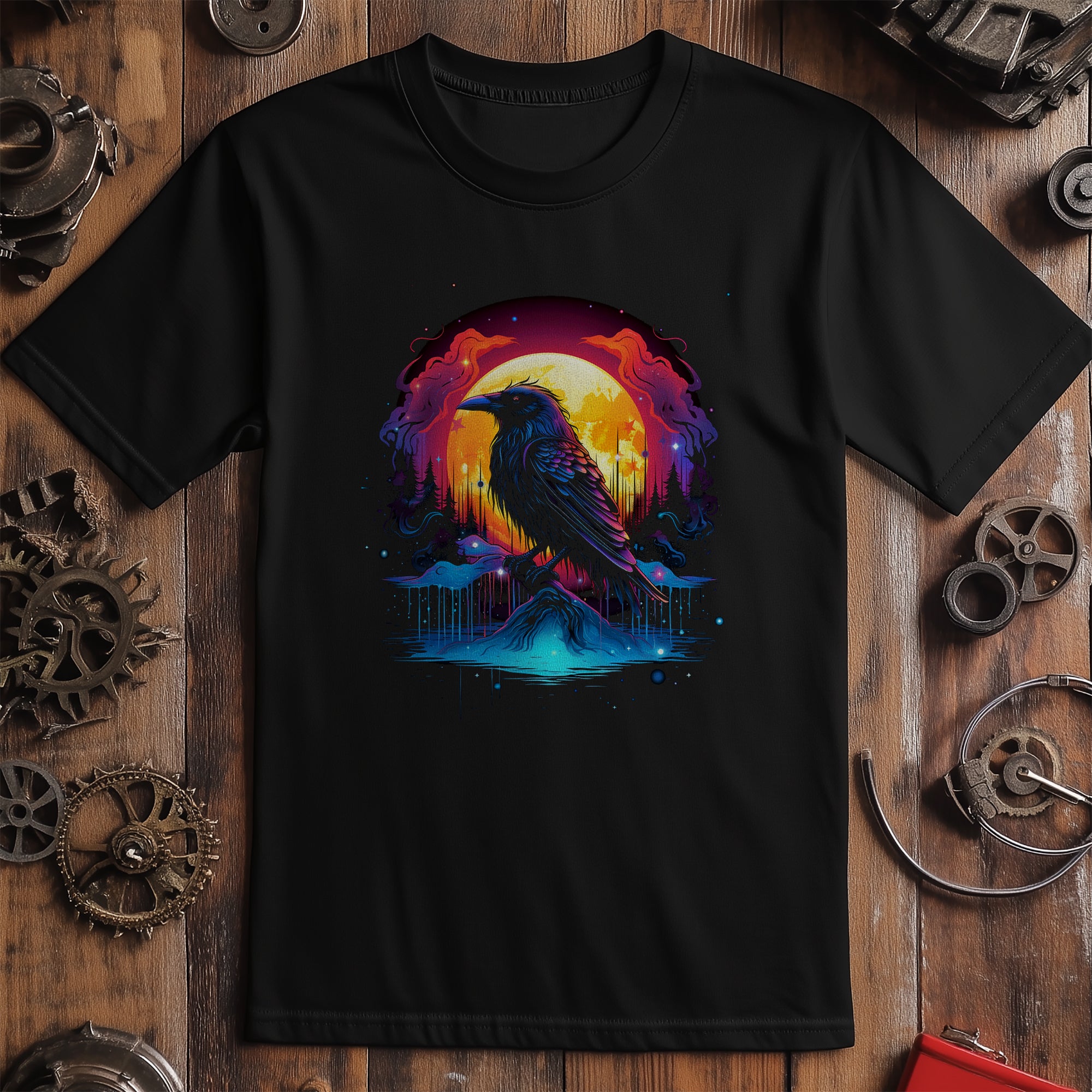 Melting Crow Sunset T-Shirt - Quirky – Togsy