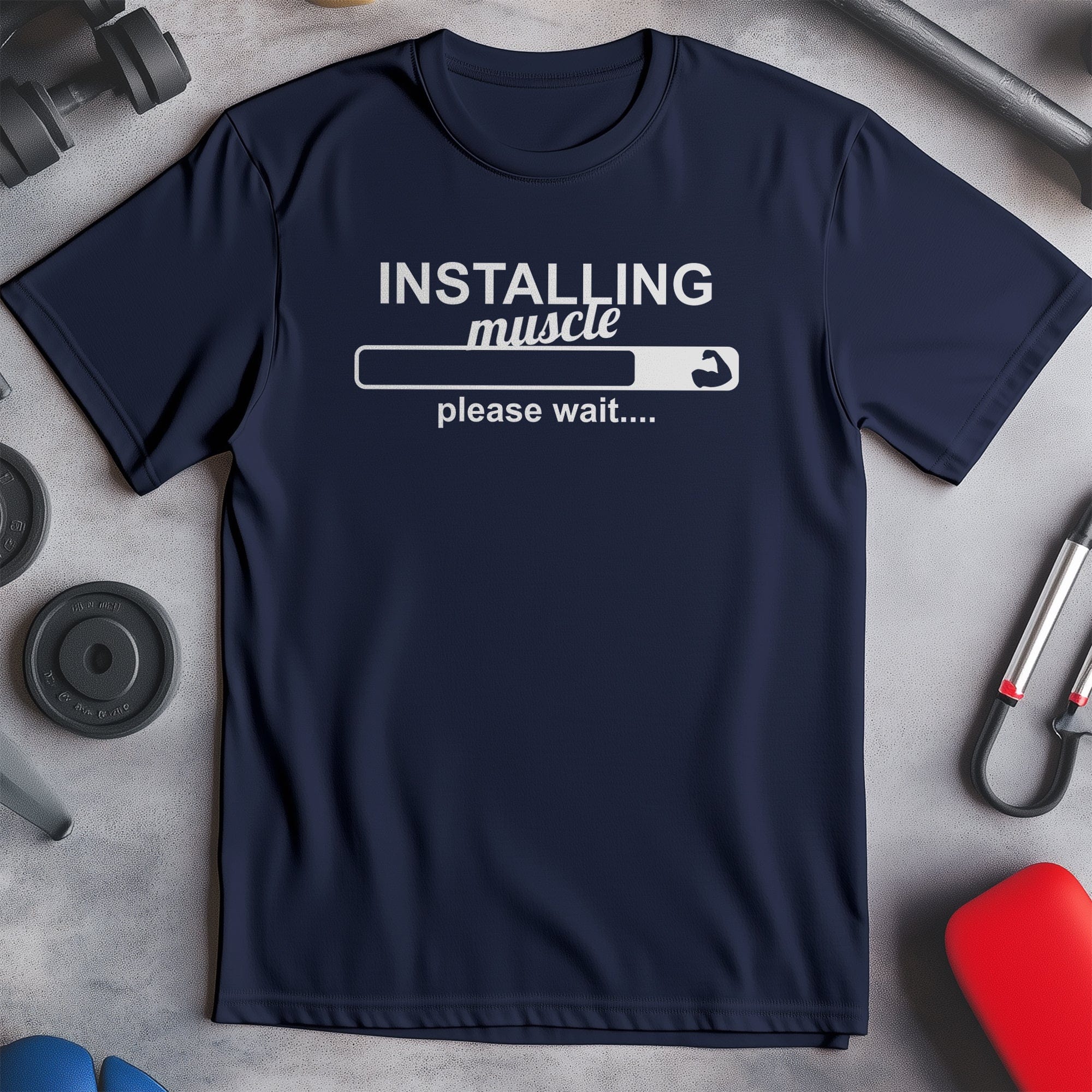Installing Muscles - Funny T-Shirt – Togsy